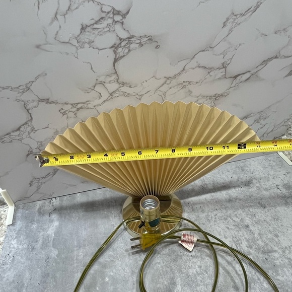 Accents | Vintage Accordion Fan Table Lamp Mcm Mid Century Modern Brass ...